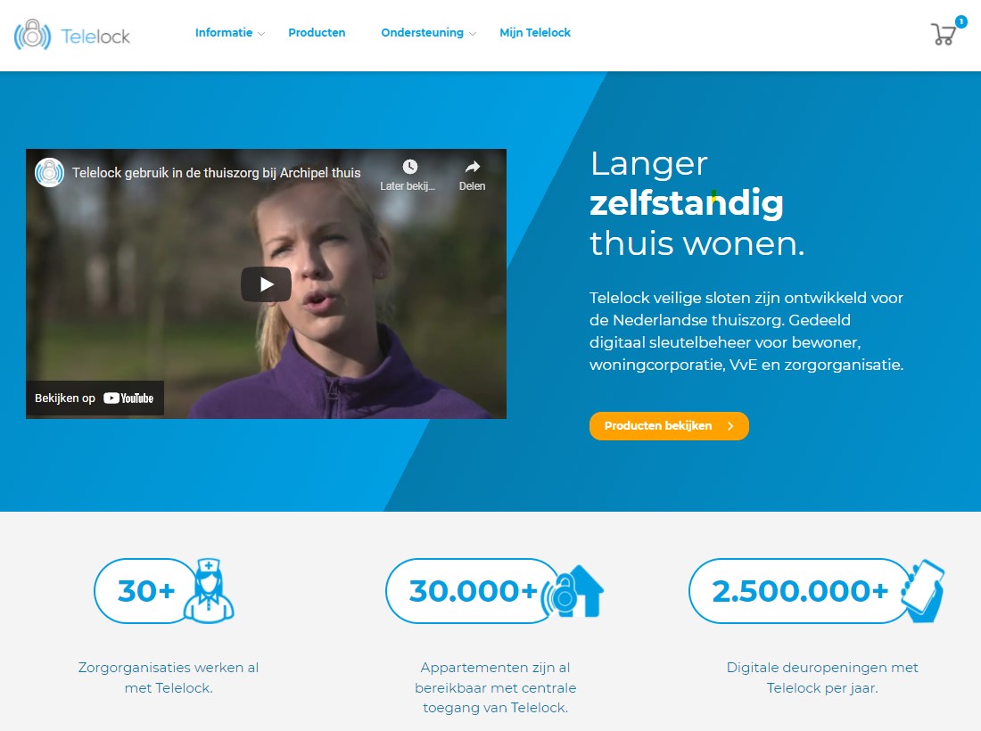 Telelock elektronisch slot voor de thuiszorg - home